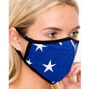 Accessories | Made In Usa Blue Stars Face Mask | Poshmark